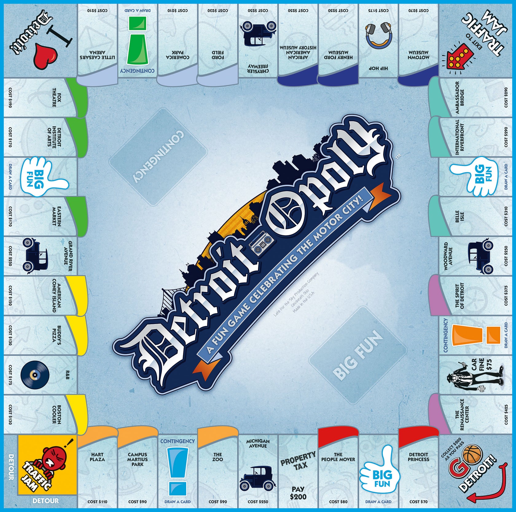 Detroit-Opoly Family Fun Pack ***** AVAILABLE NOW – Detroit Flava Pack